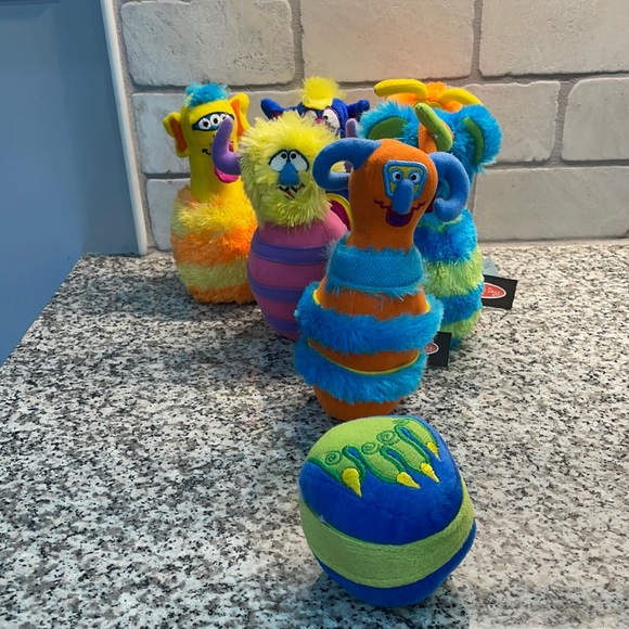 Toys | Melissa Doug Fuzzy Monster Bowling Pins Ball | Poshmark